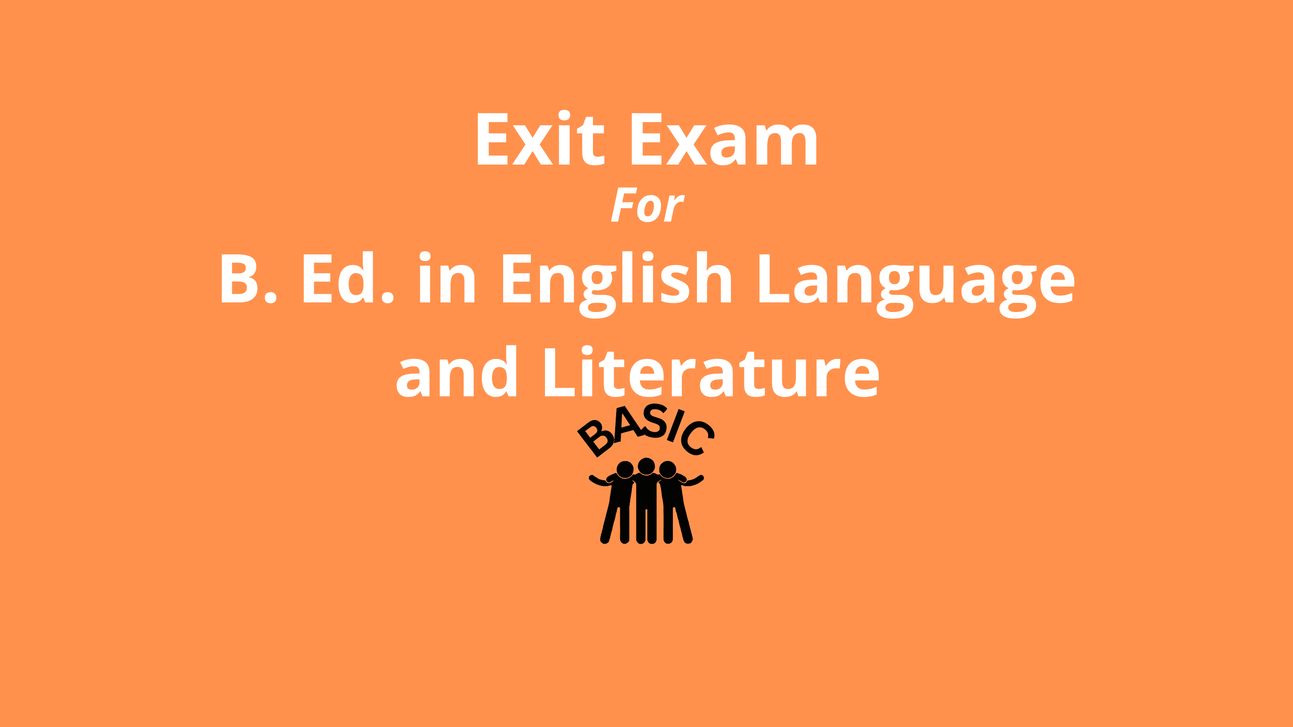 Bachelor of Education Degree in English Language and Literature ...